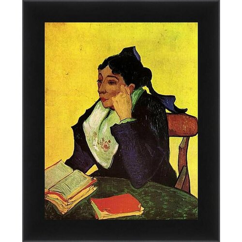 Плакат, постер на холсте L Arlesienne Madame Ginoux with Books. Винсент Ван Гог. Размер 21 на 30 см