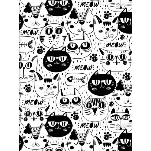 Плакат, постер на холсте Cat/Кот/искусство/арт/абстракция/творчество. Размер 42 х 60 см