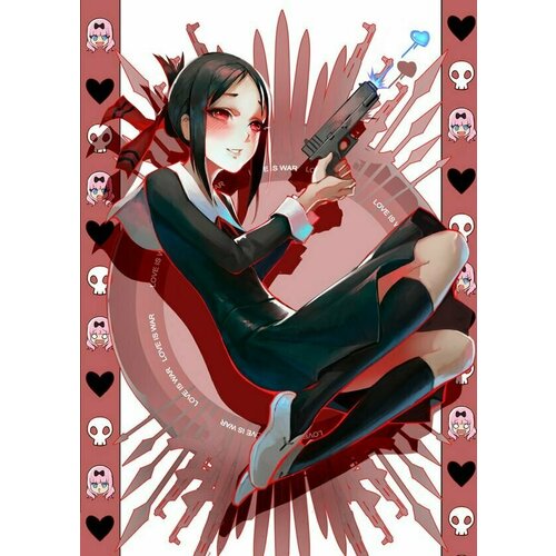 Плакат, постер на холсте Госпожа Кагуя: В любви как на войне. Размер 21 х 30 см