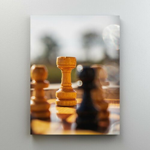 Интерьерная картина на холсте "Ферзь - шахматы" игры, фильмы и сериалы, размер 45x60 см
