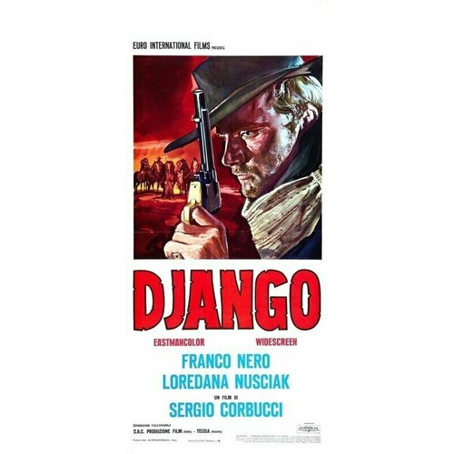 Плакат, постер на холсте Джанго (Django), Серджио Корбуччи. Размер 60 х 84 см