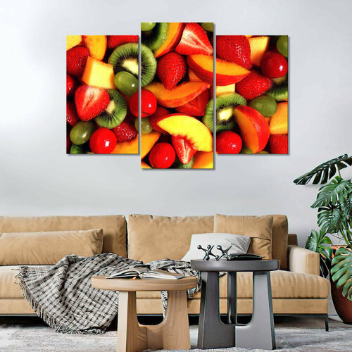 Модульная картина/Модульная картина на холсте/Модульная картина в подарок/яркие ягоды-bright berries 120х80