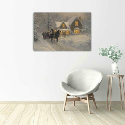Картина на холсте 40x60 Альянс Лес "Марк Китли пейзаж зима" на подрамнике / интерьер/ декор