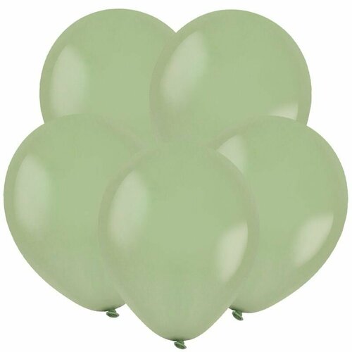Набор воздушных шаров Серо-зеленый, Пастель / Winter green 5 дюймов (12,5 см), 100 штук, Веселуха