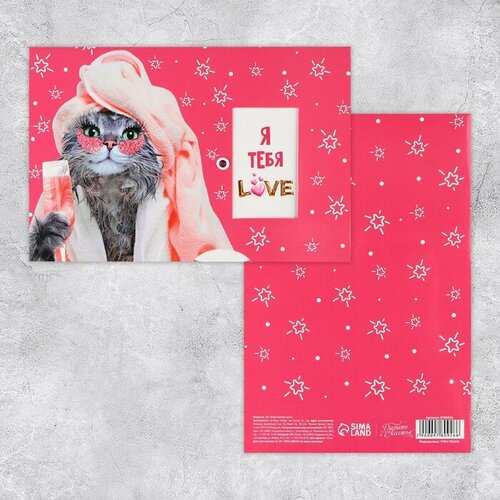 Дарите Счастье Интерактивная открытка «С Днём рождения», кошка, 12 × 18 см
