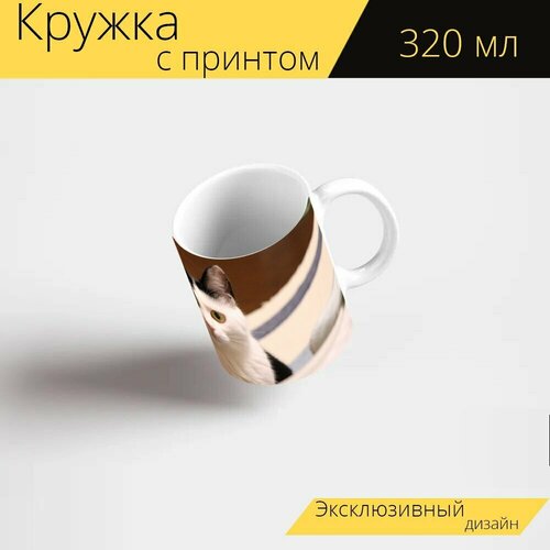 Кружка с рисунком, принтом "Кошка, кот, животное" 320 мл.