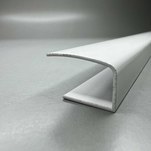 Направляющая алюминиевая для рулонных штор с заглушкой, 115 см, белый, 2 штуки