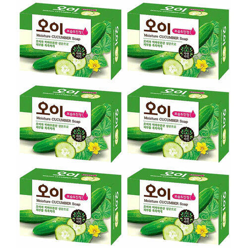 Mukunghwa Мыло для тела Moisture Cucumber Soap 100 гр 6 шт