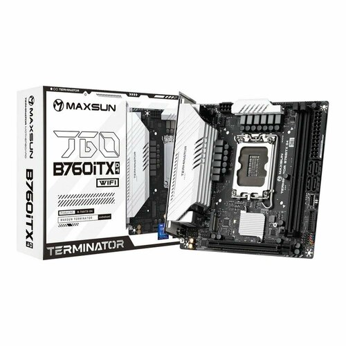 Материнская плата Maxsun MS-Terminator B760ITX D4 WIFI 1700, B760, 2xDDR4, Mini-ITX, RTL