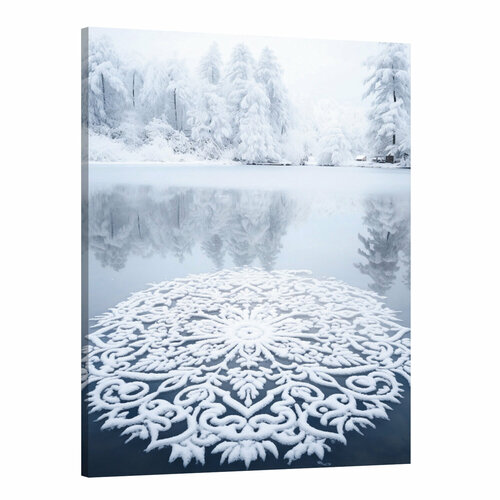 Интерьерная картина 50х70 "Зимний мандала"