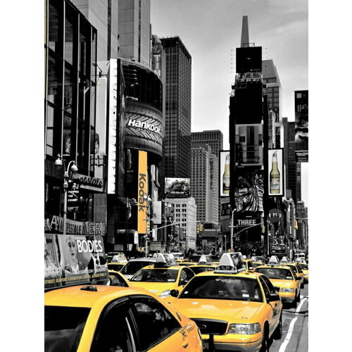 Плакат, постер на холсте Taxi yellow/Такси/искусство/арт/абстракция/творчество. Размер 21 на 30 см
