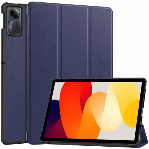Чехол для планшета Redmi Pad SE (11 дюймов), с магнитом, прочный пластик (темно-синий)