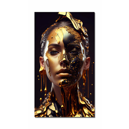 Картина для интерьера на холсте «Чёрное золото» 40х70, холст без подрамника