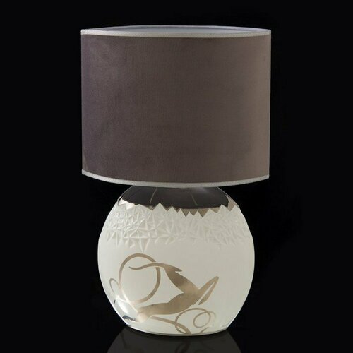 Лампа "Луара", белая с серебром, керамика, 30x15xh:27 см