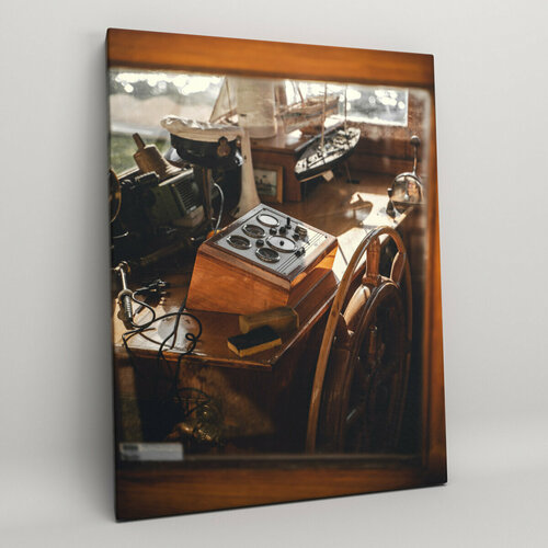 Картина на холсте (интерьерный постер) "Мастерская стимпанк", с деревянным подрамником, размер 30x40 см
