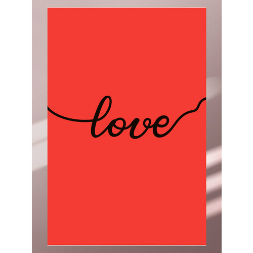 Дизайнерская открытка "Love Red"