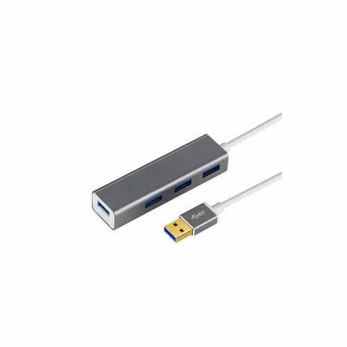 Onten/Разветвитель адаптер переходник USB 3.0 HUB Хаб OTN-5222 4 порта USB 3.0 серый 0.2м