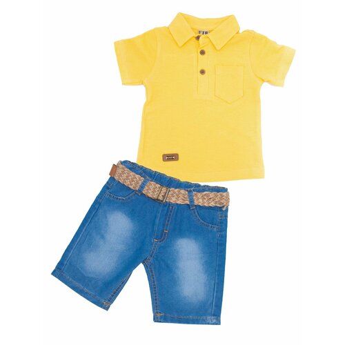 Комплект одежды , размер 92, желтый, синий
