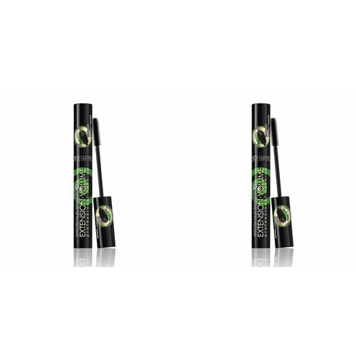 Eveline Cosmetics Тушь для ресниц Extension Volume Professional Make-up Экстремальная Длина И Изгиб, 10 мл, 2 шт