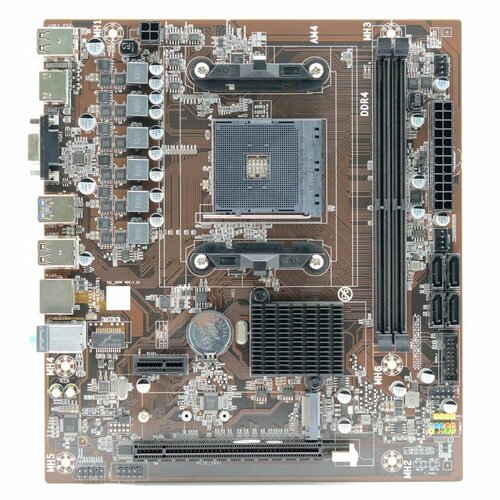 Материнская плата AFOX B450D4-MA-V4, AMD B450, AMD AM4, Micro-ATX