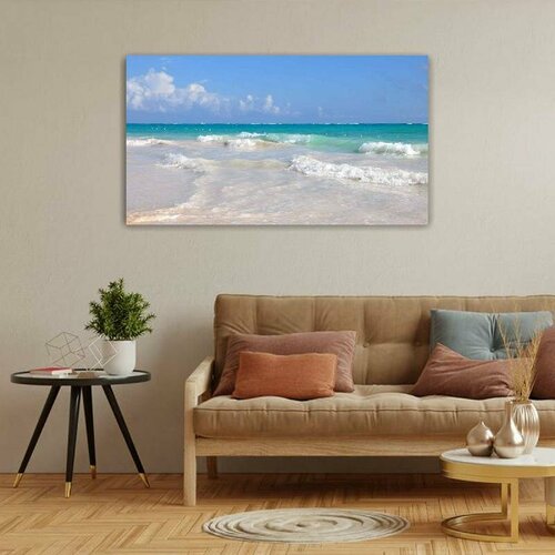 Картина на холсте 60x110 LinxOne "Океан доминикана релакс вода" интерьерная для дома / на стену / на кухню / с подрамником