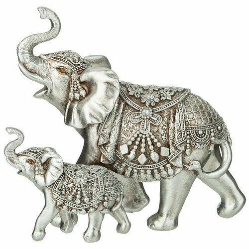 Статуэтка декоративная Lefard "Слоны", полистоун, 20х10,5х18см