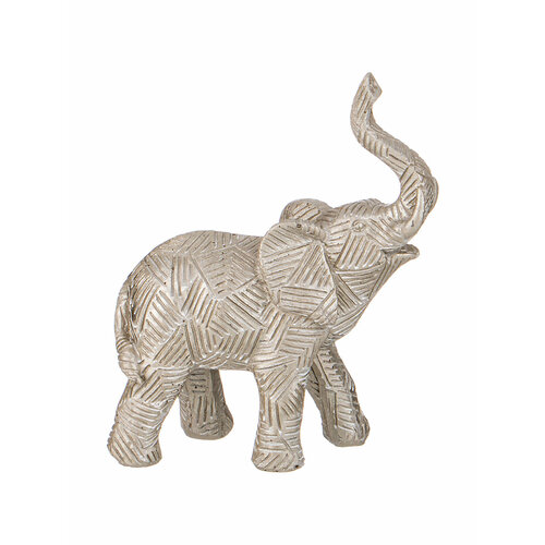 Статуэтка Lefard Слон, 12x4,5x9,5 см, серебристая