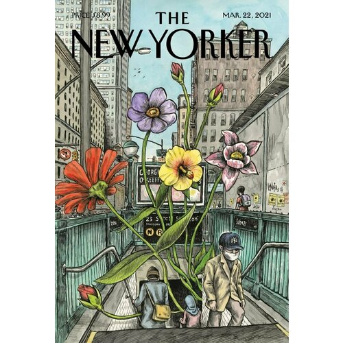 Плакат, постер на холсте The New Yorker (Mar. 22, 2021). Размер 21 х 30 см