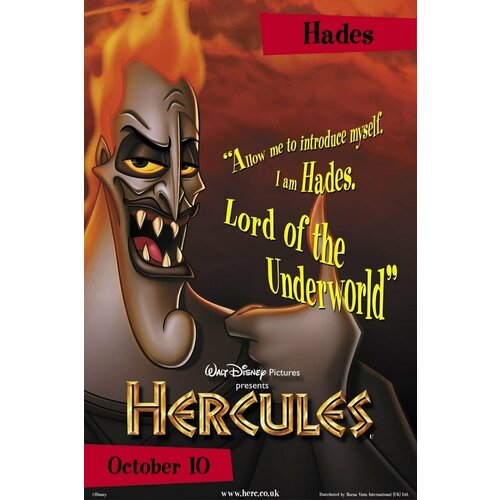 Плакат, постер на бумаге Геркулес (Hercules, 1997г). Размер 42 х 60 см