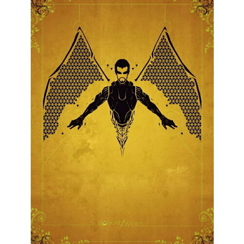 Плакат, постер на бумаге Deus Ex-Mankind Divided/игровые/игра/компьютерные герои персонажи. Размер 21 х 30 см