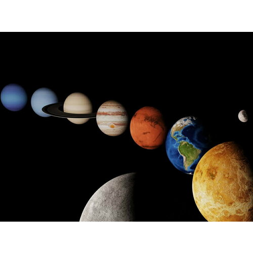 Плакат, постер на бумаге Solar System/Солнечная Система/искусство/арт/абстракция/творчество. Размер 21 х 30 см