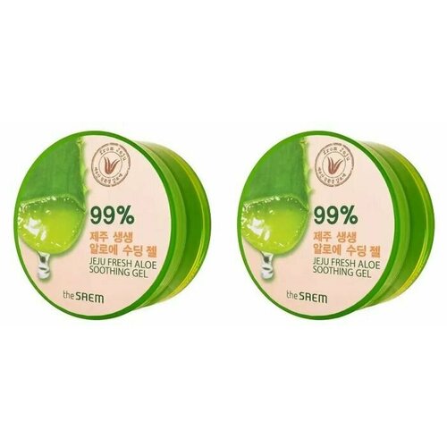 The Saem, Универсальный гель для тела с алоэ Jeju Fresh Aloe Soothing Gel 99%, 300 мл, 2 шт