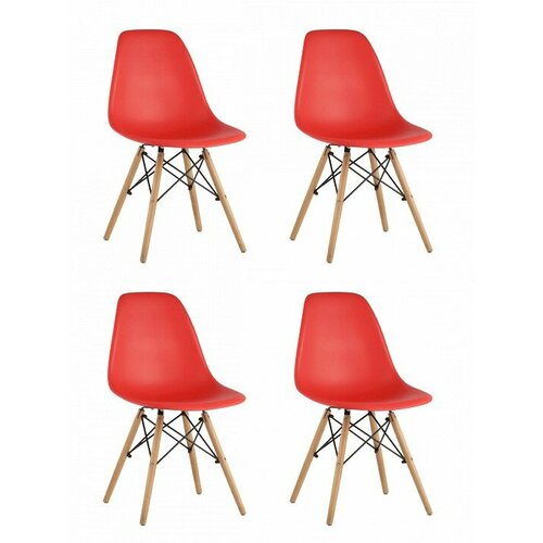 Набор из 4 стульев Stool Group 8056PP RED X4