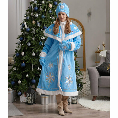 Бока С Взрослый новогодний костюм Снегурочка Люкс, 44-50 размер 1384