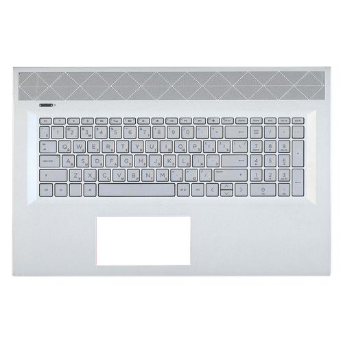 Клавиатура (топ-панель) для ноутбука HP Envy 17-BW 17T-BW серебристая с серебристым топкейсом