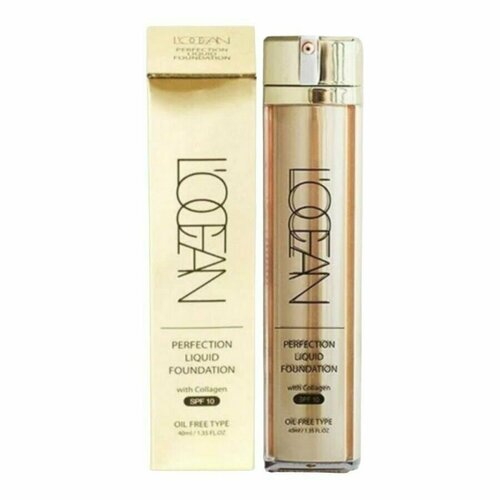 Тональная основа Locean, Perfection Liquid Foundation With Collagen, 23 Natural Beige, 40 мл