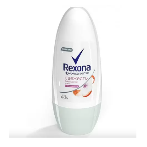Rexona Дезодорант-антиперспирант роликовый MotionSense, Белые цветы и личи, женский, 50 мл
