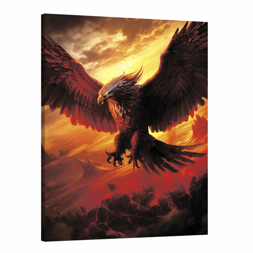 Интерьерная картина 50х70 "Драконий орел"