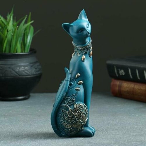 Статуэтка "Кошка" синяя, 20х8см Хорошие сувениры 5312202 .