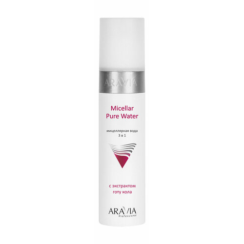 ARAVIA PROFESSIONAL Мицеллярная вода для лица Micellar Pure Water с экстрактом готу кола 3 в 1, 250 мл