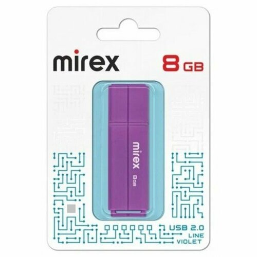 Флеш накопитель 8GB Mirex Line, USB 2.0, Фиолетовый