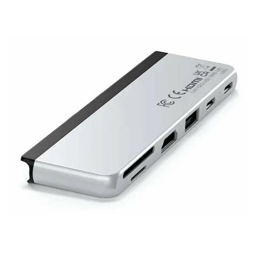 Хаб двойной Satechi Dual USB-C Hub For Surface Pro 9 серебристый (ST-HSP9P)