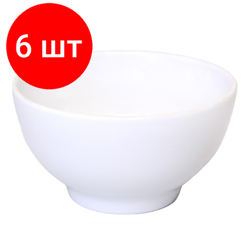 Комплект 6 штук, Пиала фарфор белая 250мл (0С0657)