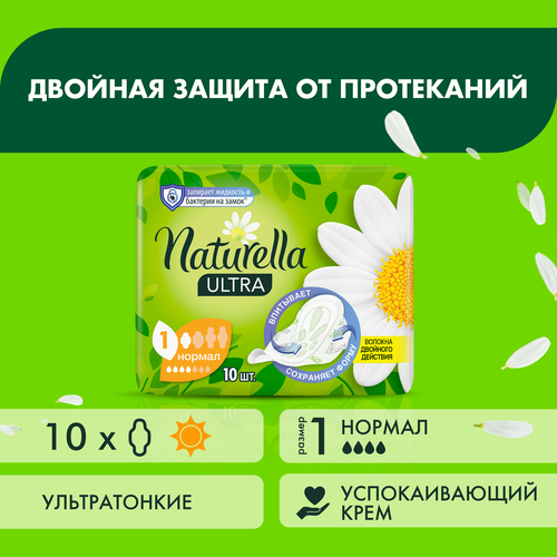 Женские гигиенические ароматизированные прокладки с крылышками Naturella Ultra Нормал, 10 шт.