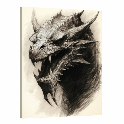 Интерьерная картина 50х70 "Драконий гнев"