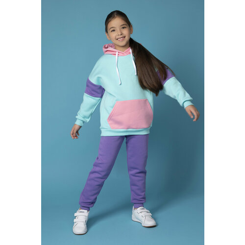 Комплект одежды LITTLE WORLD OF ALENA, размер 146, бирюзовый, фиолетовый