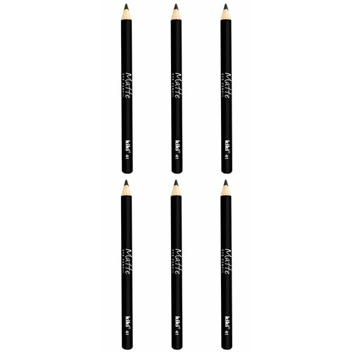 Kiki Карандаш для глаз Matte eye pencil, тон 41, черный, 6 шт.