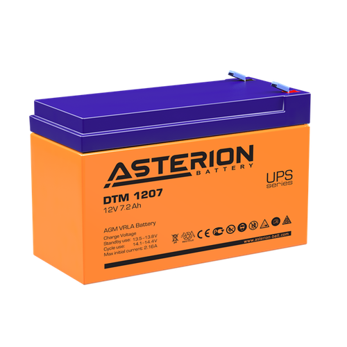 Аккумуляторная батарея Asterion для ИБП DTM 1207, 12V/7.2Ah