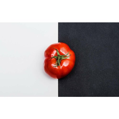 Картина на холсте 60x110 LinxOne "Томат, овощ, минимализм" интерьерная для дома / на стену / на кухню / с подрамником