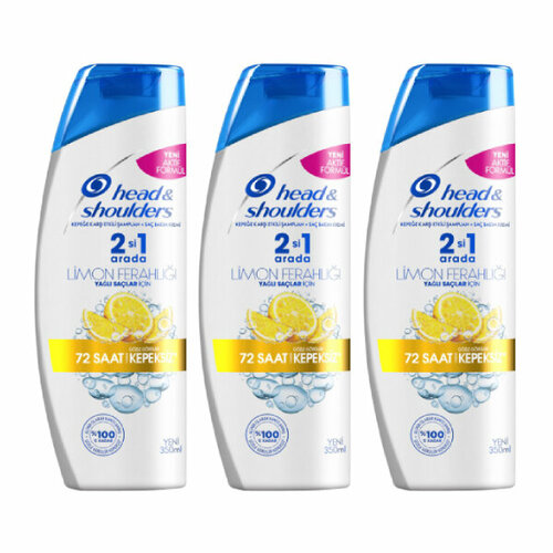 Шампунь Head&Shoulders Цитрусовая свежесть 2в1 для жирных волос, 350 мл х 3 шт
